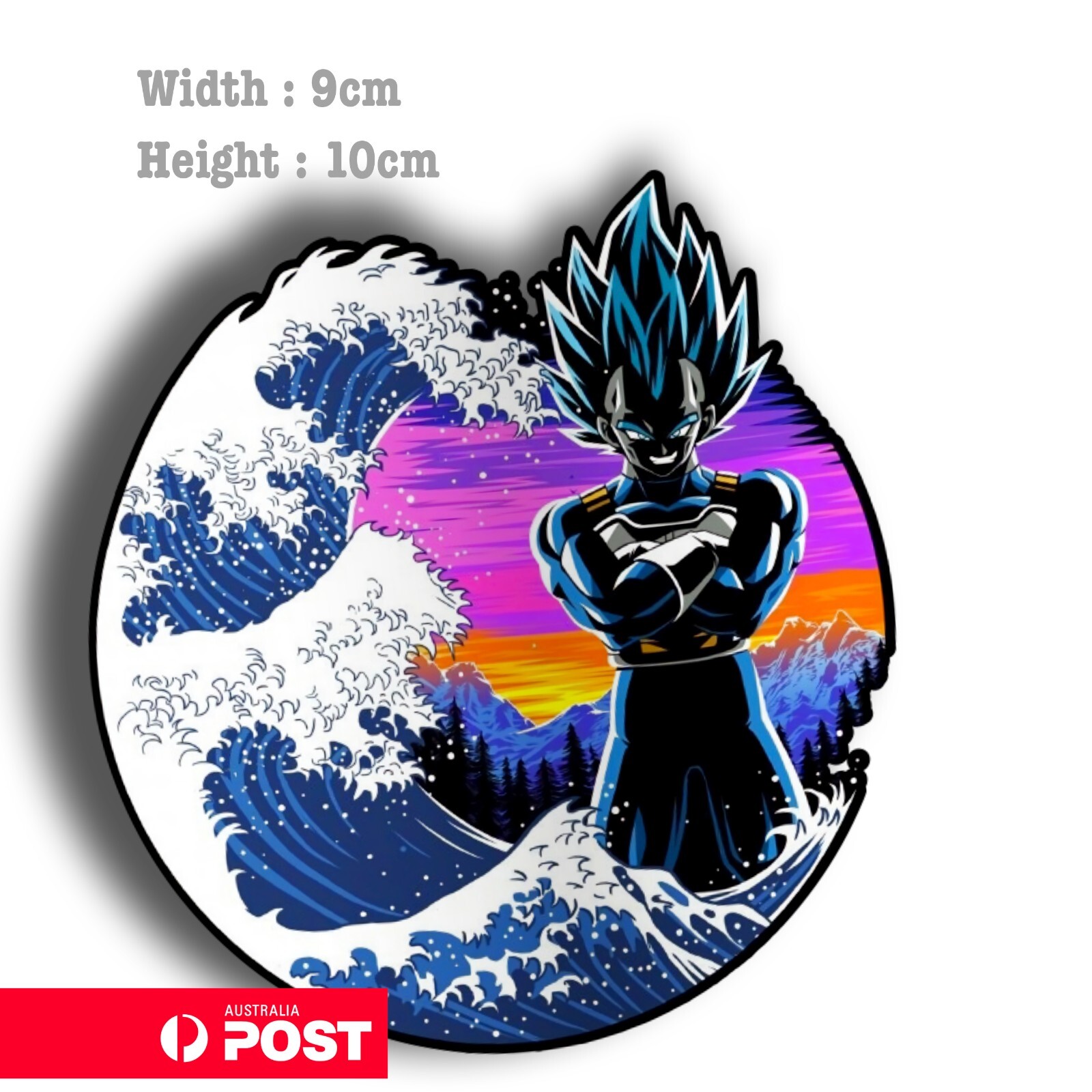 Great Wave of Kanagawa - Dragon Ball Z Vegeta, JDM Cartoon Sticker | eBay