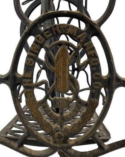 Treadle Sewing Machine, Cast Iron Base, Industrial Age Singer Steampunk ...