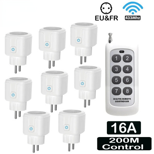 Wireless Remote Control Socket Switch Remote Control Outlets 220V 16A ...