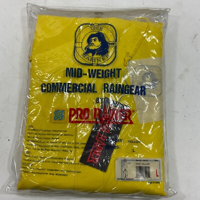 Rainsuit The Mariner Mid-Weight Commercial Raingear Pro Rainer Large ...