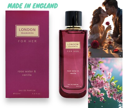 LONDON Fragrances Woman Perfume 100ml Eau de Toilette Spray Rose Water ...