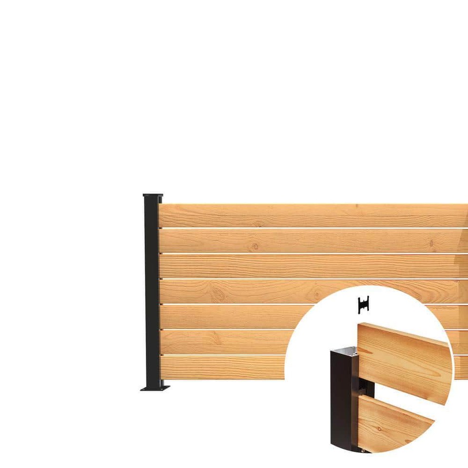 HOFT End Post Kit 44"x3"x3" Railing End Post Hardware-Kit A4 Aluminum ...