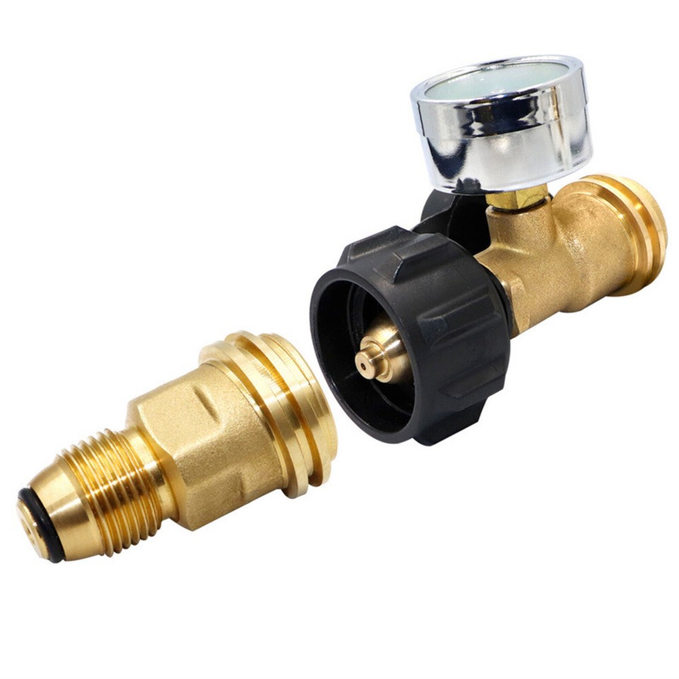 2x POL to QCC1 Propane Tank Adapter 100 lb LP Tank Valve to Type-1 ...