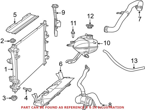 Genuine Mopar Lower Radiator Support Baffle 68223477AA | eBay