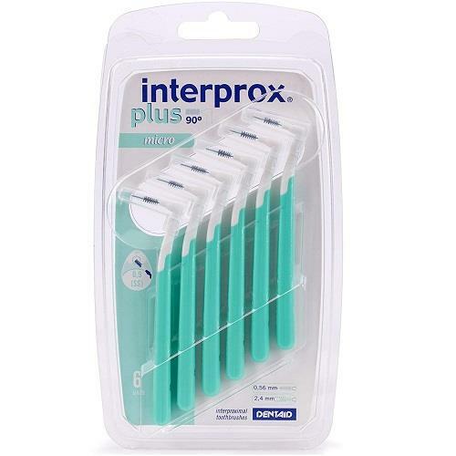 Interprox Plus Interproximal Brush Micro - Green 0.56mm - Pack Of 6 x 6 ...