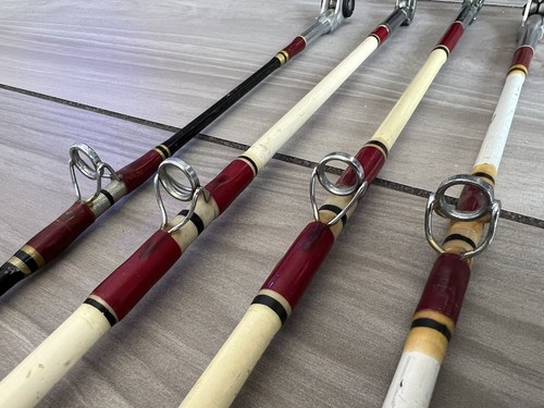 Lot of 4 Penn Senator Big Game Conventional Fishing Rods 3140 & 3240 ...