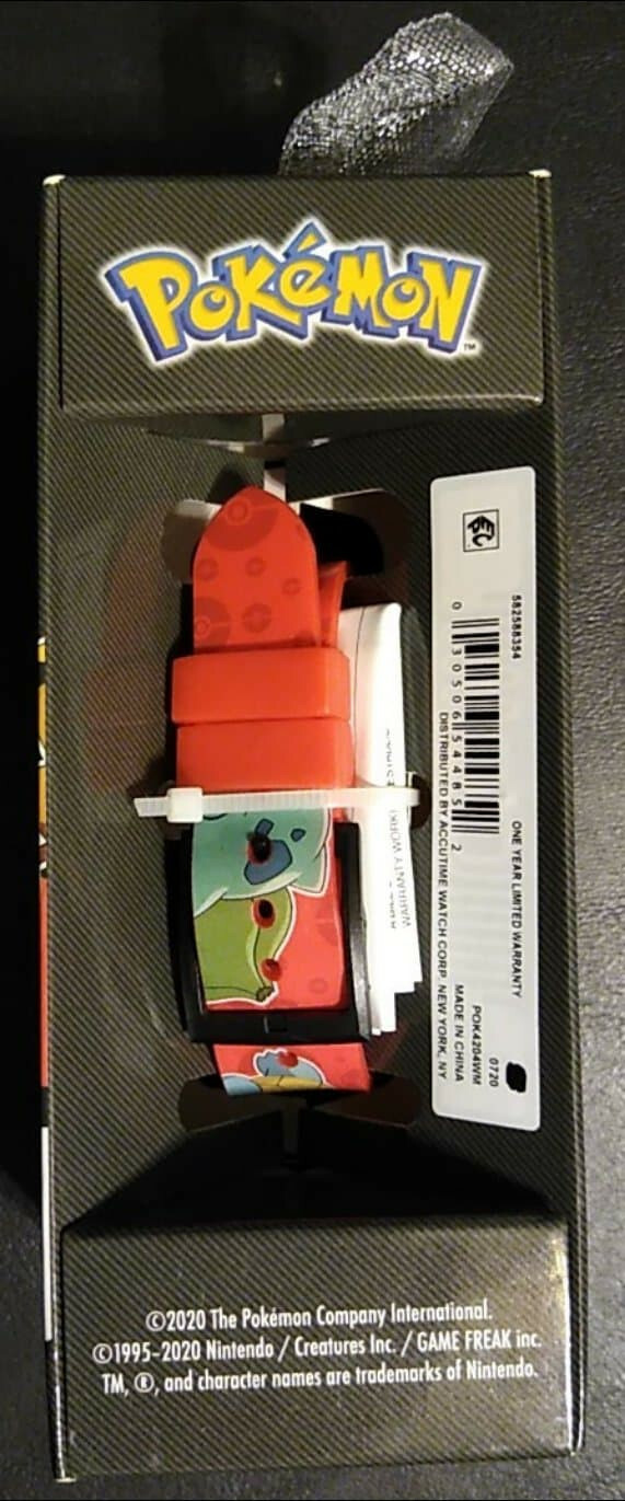 Pokemon Flashing Icon and Dial Watch Red NWT Pikachu Nintendo Licensed ...