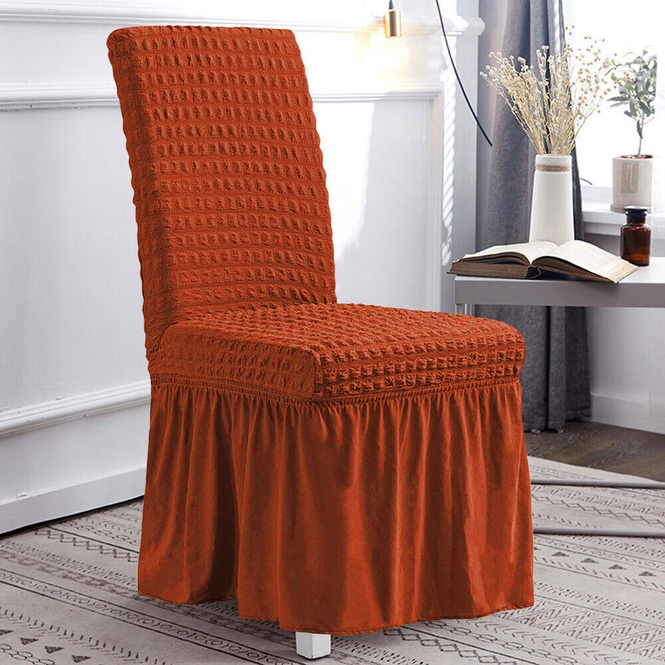Bubble Lattice Slipcovers Stretch High Back Dining Room Chair Covers ...