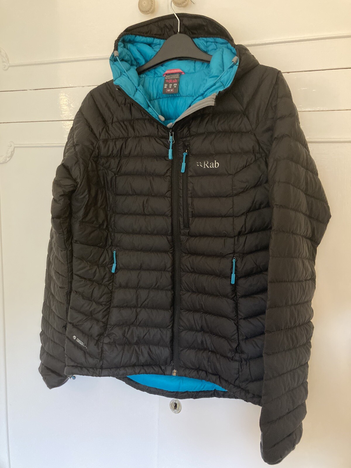 RAB black ladies microlight alpine jacket, size 10-… - Gem