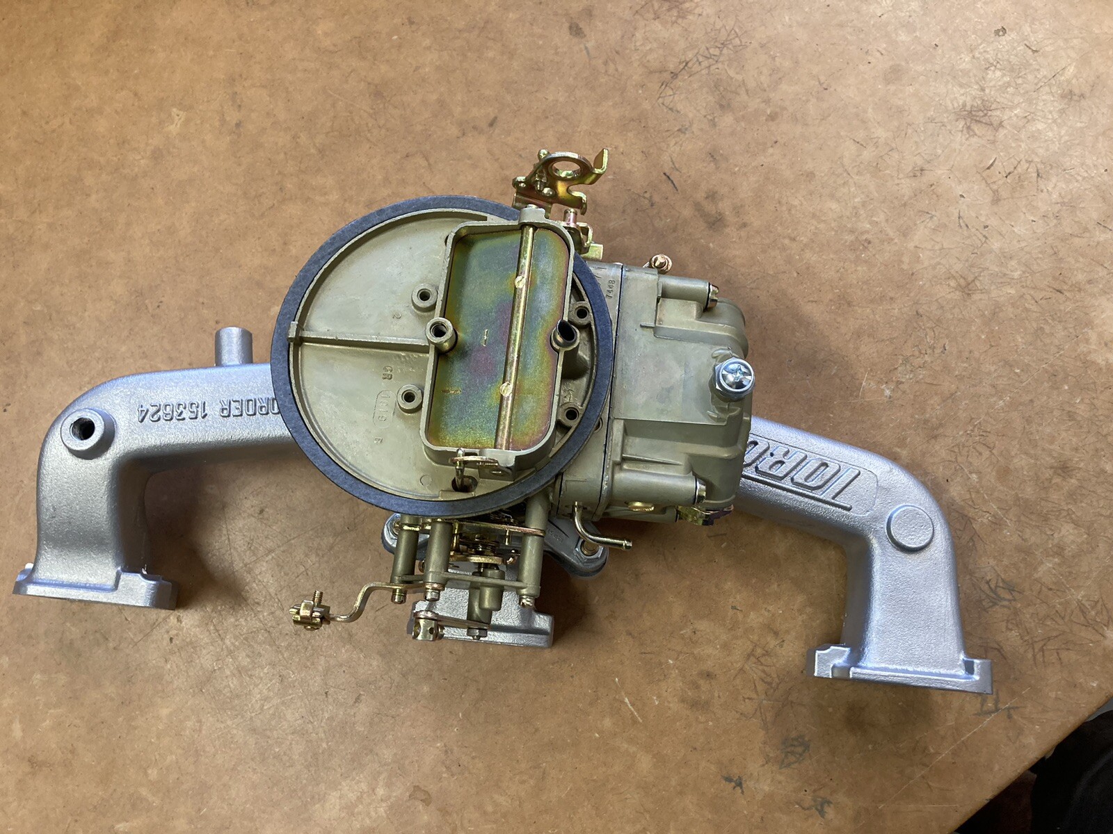 HOLDEN HOLLEY CARBY 350 MANIFOLD 6CYL RED MOTOR 186 202 EH HR HK HG HQ ...