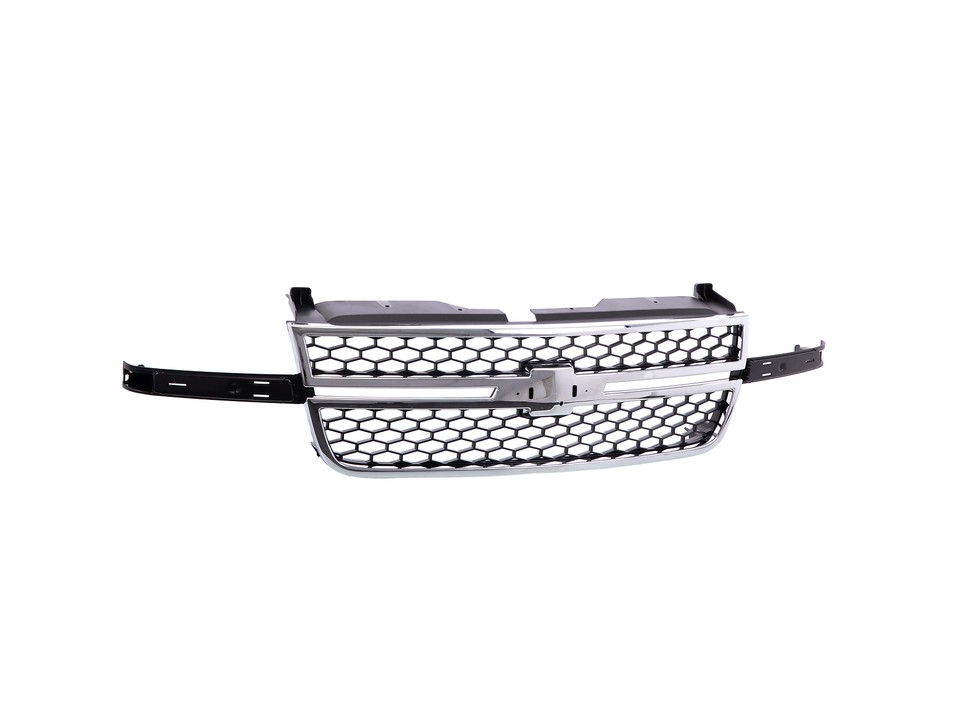 Chrome Honeycomb SS Style Front Grille Assembly For 03-07 Chevy ...