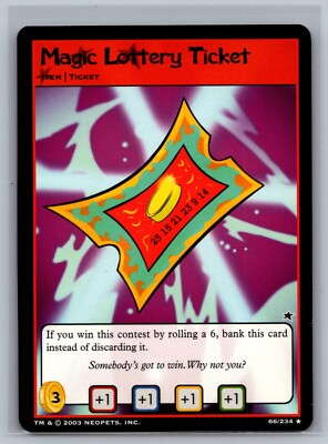 Neopets TCG Magic Lottery Ticket #66/234 Rare Single Card READ CCG | eBay