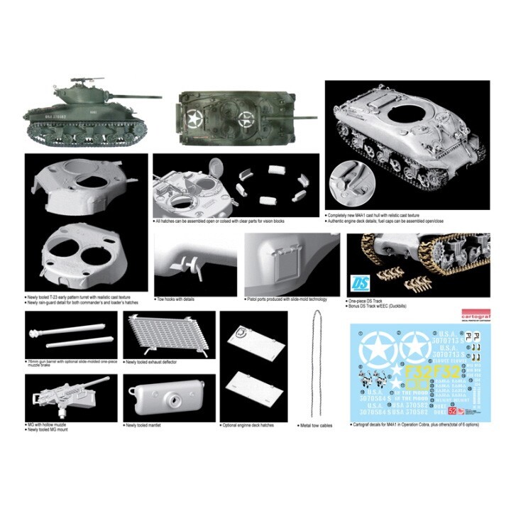 Dragon #6083 1/35 Sherman M4A1(76)W Operation Cobra | eBay UK