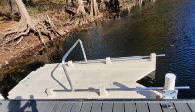 JetPort Kayak Launch with Overhead Bar and Grab Bars, Floating Dock ...