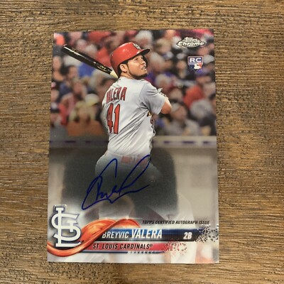 2018 TOPPS CHROME BREYVIC VALERA ROOKIE ON CARD AUTO CARDINALS | eBay