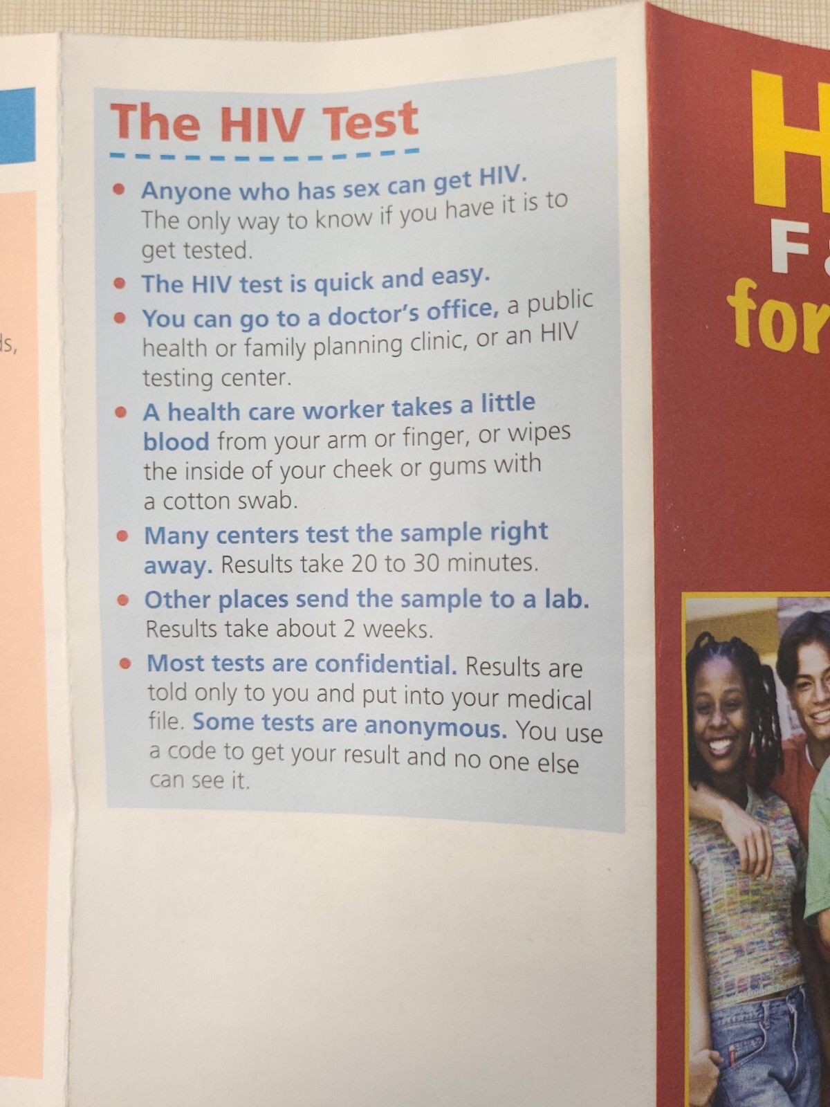 Set Of 50 HIV Facts For Teens Brochures Health Education STD Prevention ...