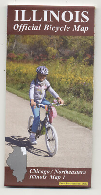 Illinois Official Bicycle Map Chicago to Northeastern Illinois Map 1 | eBay