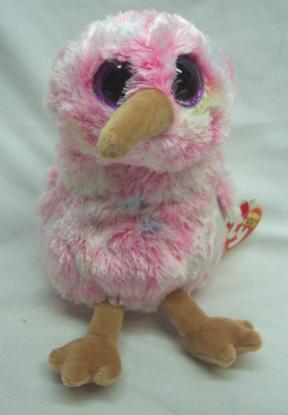 TY Beanie Boos BIG EYED PINK KIWI BIRD 6" Plush STUFFED ANIMAL Toy NEW ...