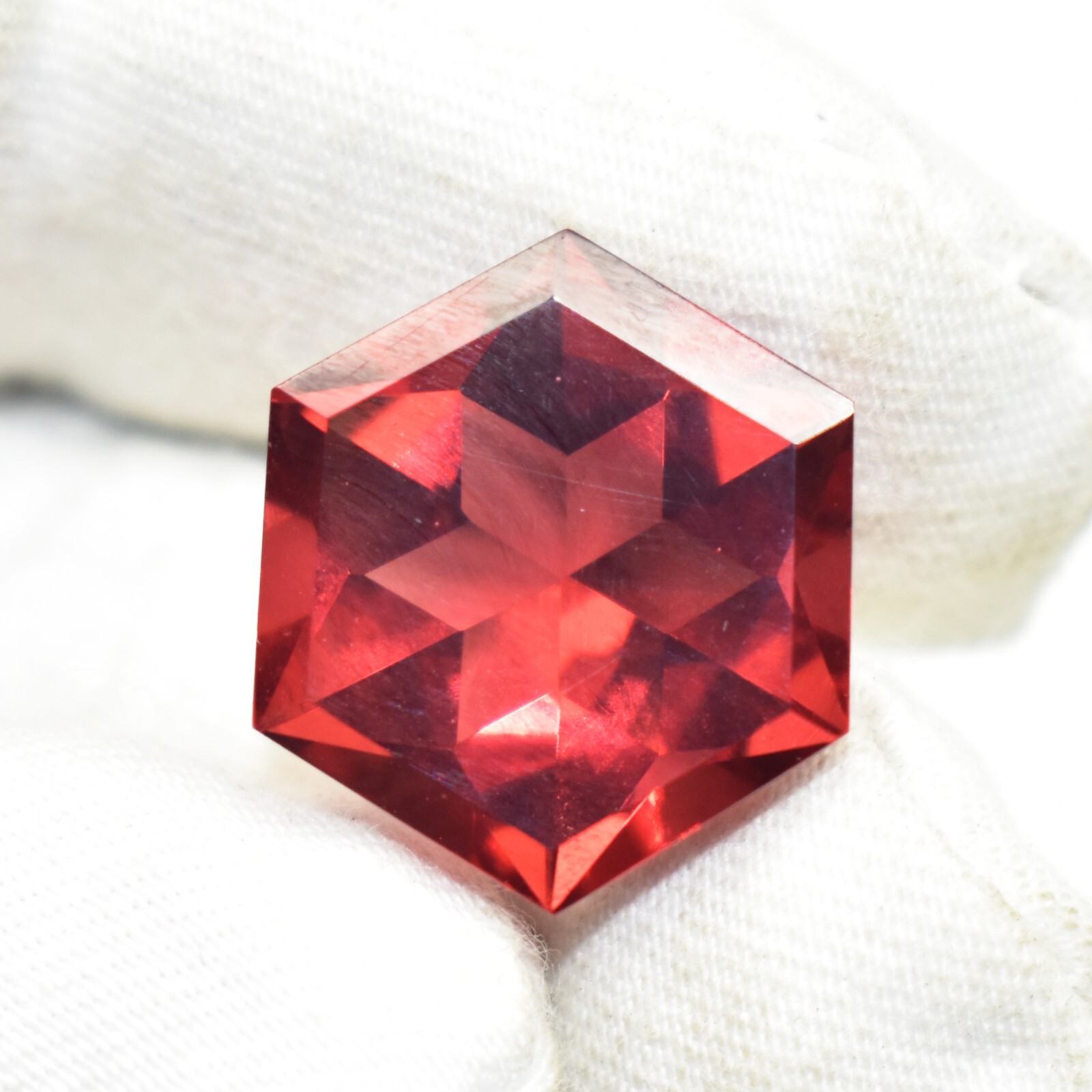 Lab Created Ruby Hexagon Shape Loose Gemstone 6 mm To 12 mm Sizes ...