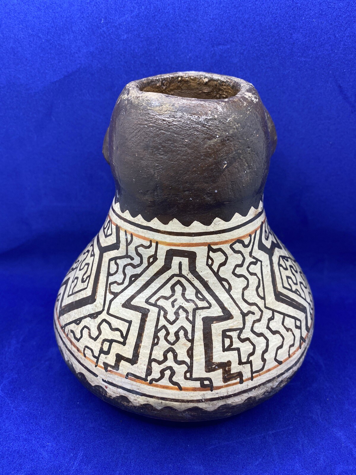 Shamanistic Shaman Pottery Effigy Vessel Amazonian Indian Shipibo ...