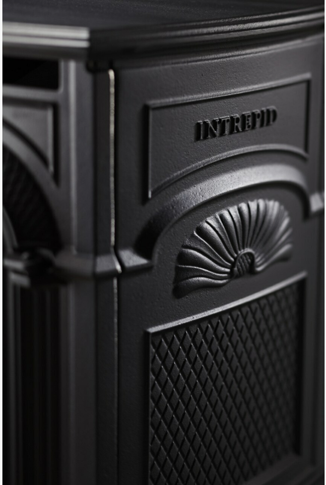 Vermont Castings Intrepid Wood Stove, w/ IFT, Black, Trad Doors, INDVR ...