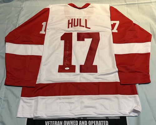 BRETT HULL signed Inscription Custom Jersey autograph certified JSA ...