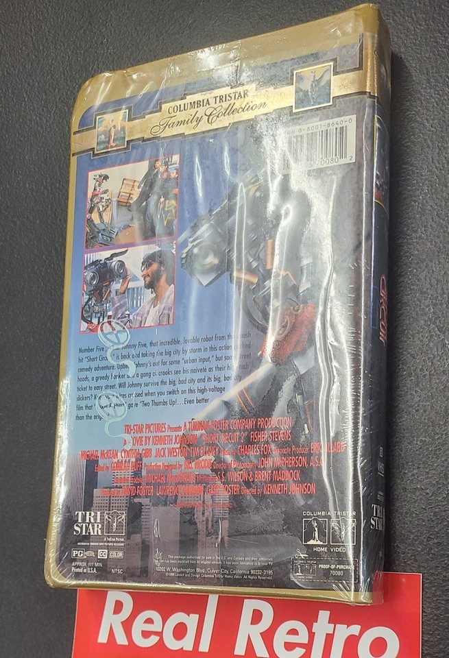 Short Circuit 2 Gold Clamshell Edition (VHS) 1996 Columbia Sealed ...