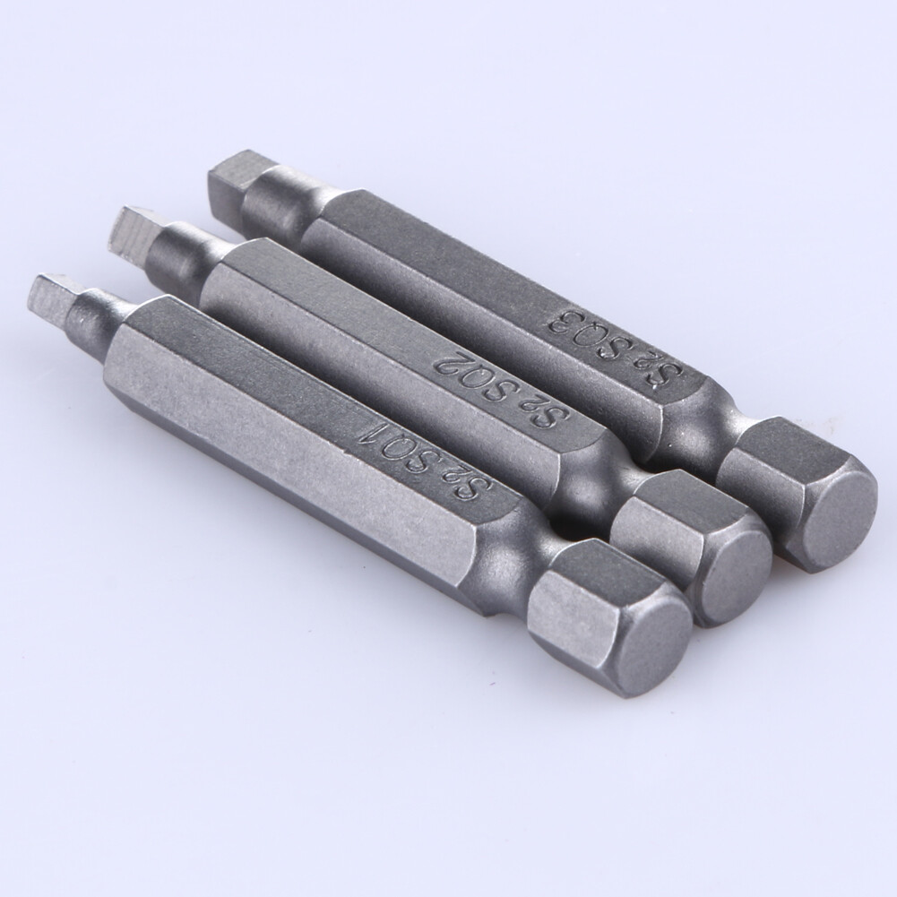 3pcs Magnetic Square Screwdriver Accessories 50mm 1/4inch Square ...