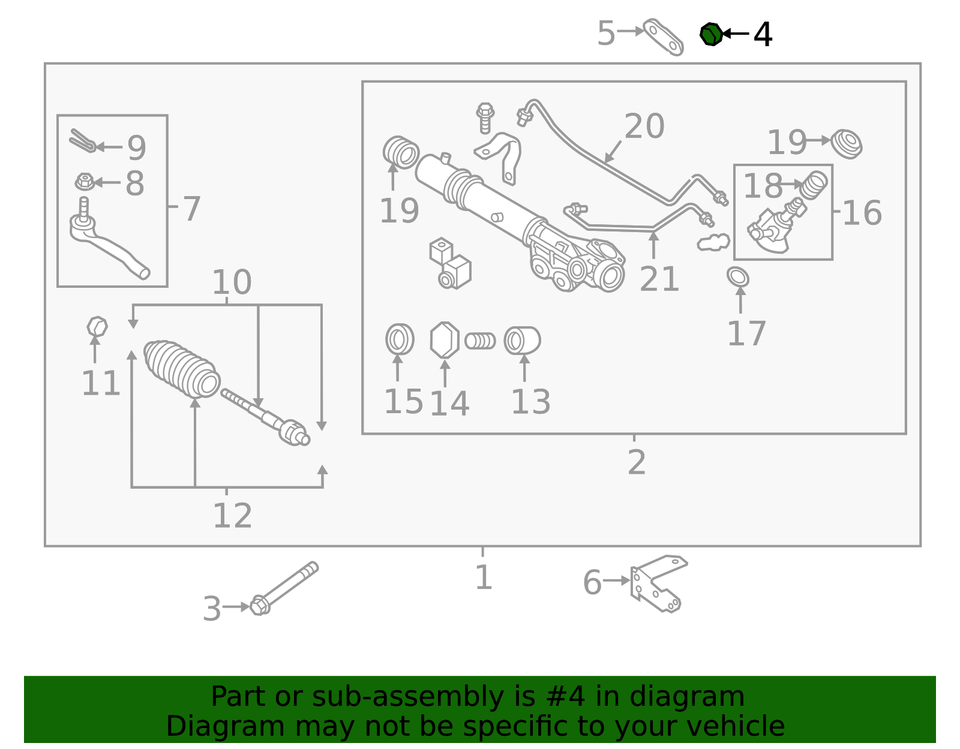 Genuine Infiniti Gear Nut 08918-6461A | eBay