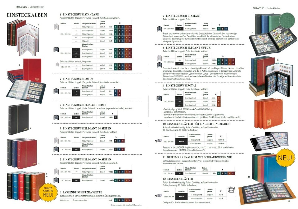 Lindner 1195-S Stamp Album Diamond Black A4 60 Black Pages Clear ZWL | eBay