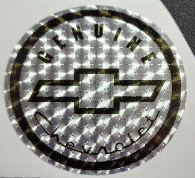 Chevy Chevrolet Genuine Circle Logo die cut decal Lowrider Vicla Chrome ...
