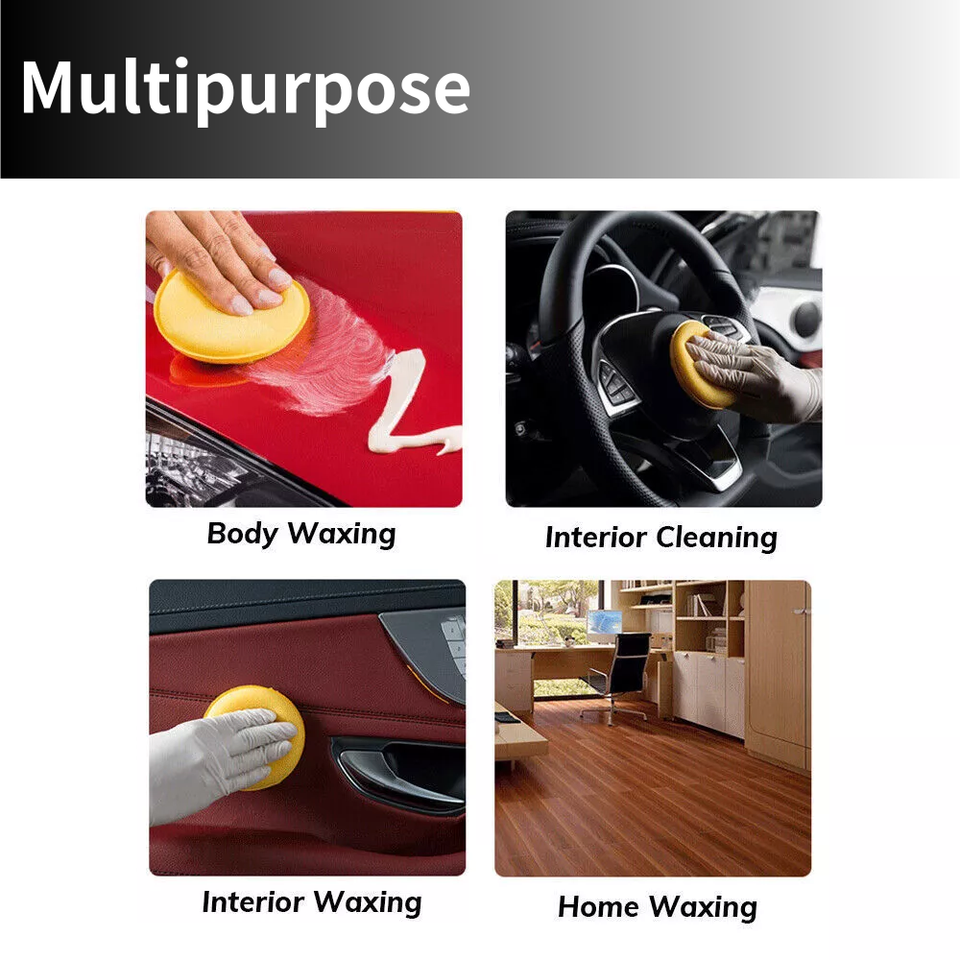 6PCS Kit Car Waxing Polish Foam Sponge Wax Applicator Cleaning ...
