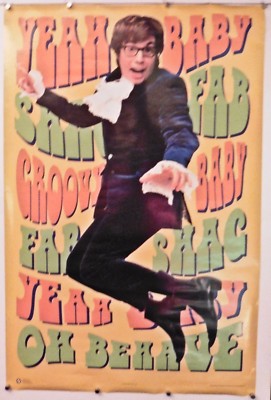 AUSTIN POWERS YEAH BABY vintage poster 23" X 35" (b72) | eBay