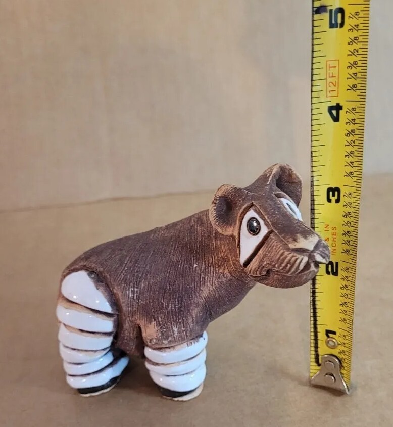 Vintage Artesania Rinconada Spectacle Bear Okapi Pottery Sculpture ...
