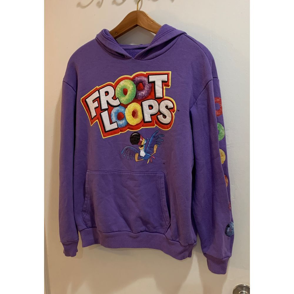 Froot Loops Kelloggs Cereal Purple Hoodie Sweatshirt … - Gem