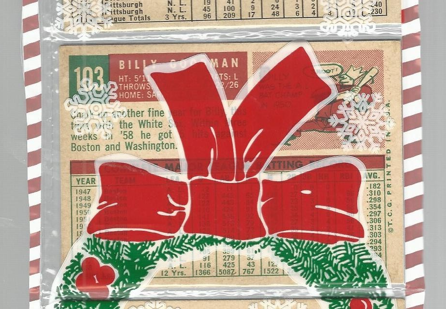 1959 TOPPS Christmas RACK PACK WITH HOFER ERNIE BANKS ON FRONT/POS MAYS ...