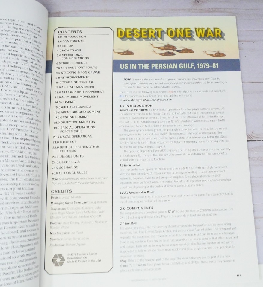 Modern War Magazine 44, Desert One War: US in the Persian Gulf 1979-81 ...