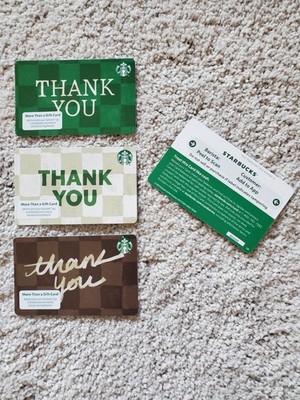 2025 Starbucks Cards THANK YOU 3 card set #6338 (first cards with ...