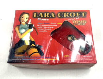 Lara Croft Tomb Raider Computer Maus Mouse von Eidos Rot Vintage Neu ...