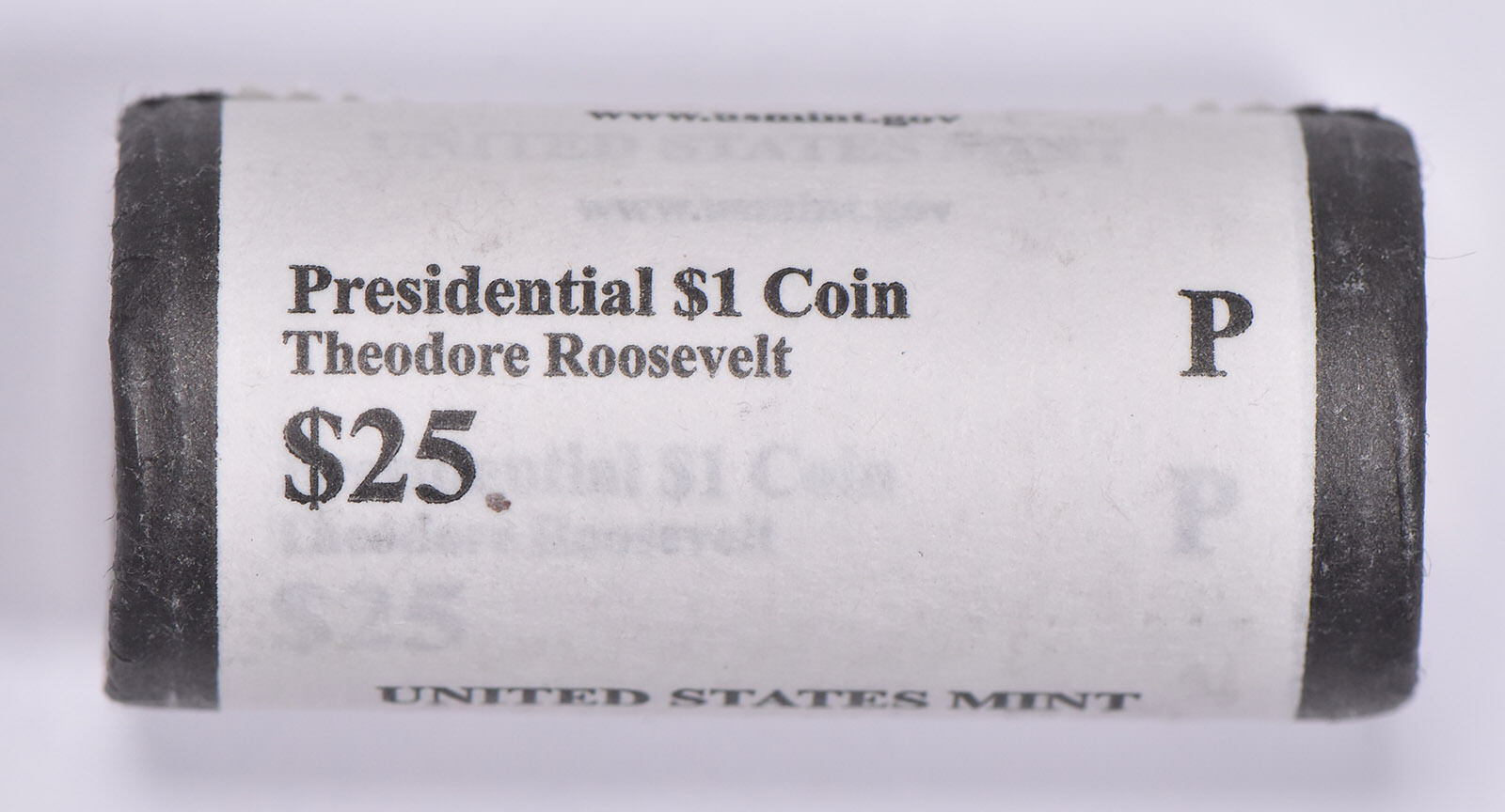 2013-P Theodore Roosevelt Presidential $1 Coin Roll $25 Unc US Mint BU ...