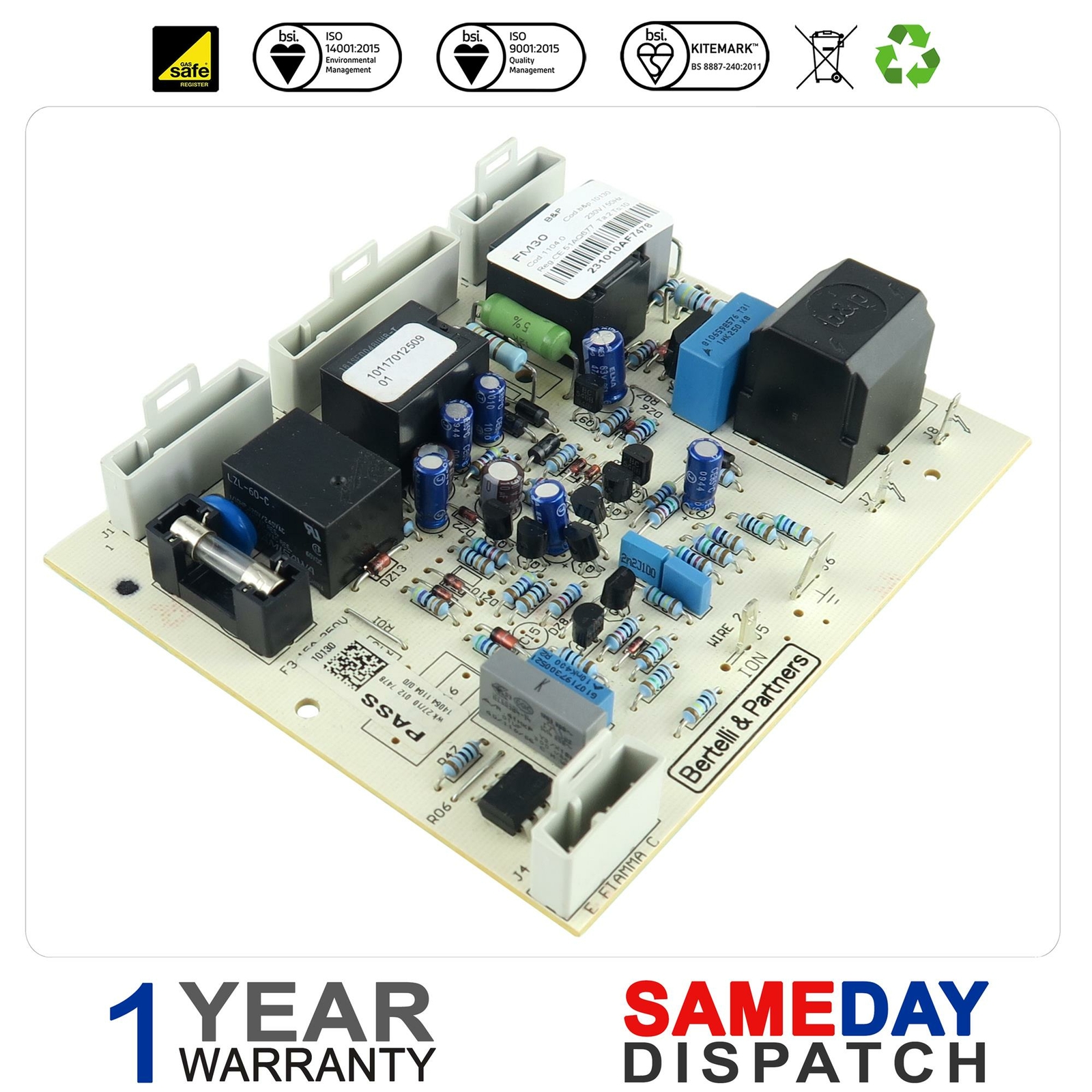 IDEAL MINI C24 C28 C32 & S24 S28 BOILER FULL SEQUENCE PCB 172548 See ...