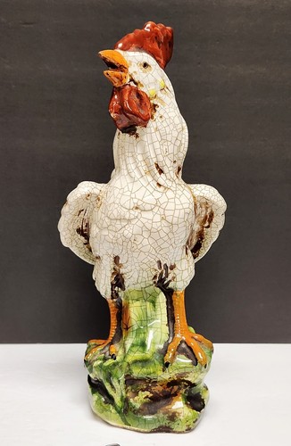 Mark Roberts French Country Farmhouse Porcelain Crackle Rooster Figure ...