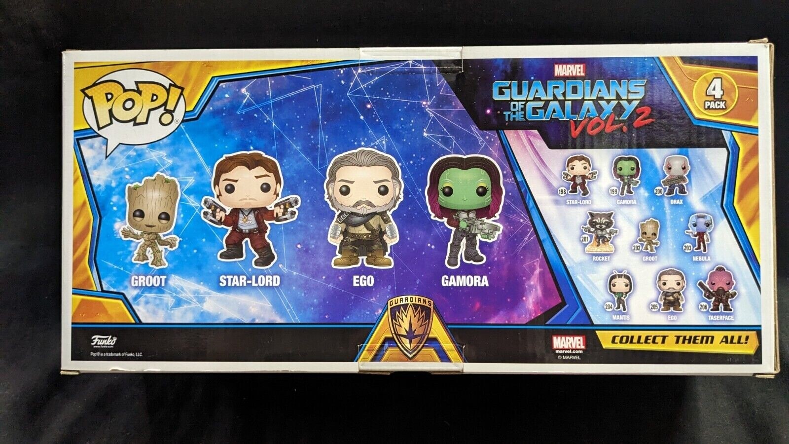 Funko Pop! Vinyl: Marvel - 4 Pack - Ego, Gamora, Star-Lord, Groot ...