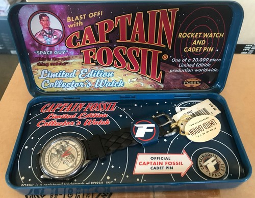 Captain Fossil Rocket Watch Limited Edition Collector & Cadet Pin ...