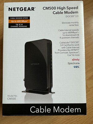 NETGEAR CM500 High Speed Cable Modem 680 Mbps DOCSIS 3.0 | eBay