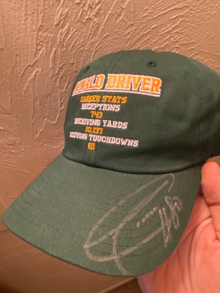 Mitchell and Ness Green Bay Packers Donald Driver AUTOGRAPHED Hat Cap ...