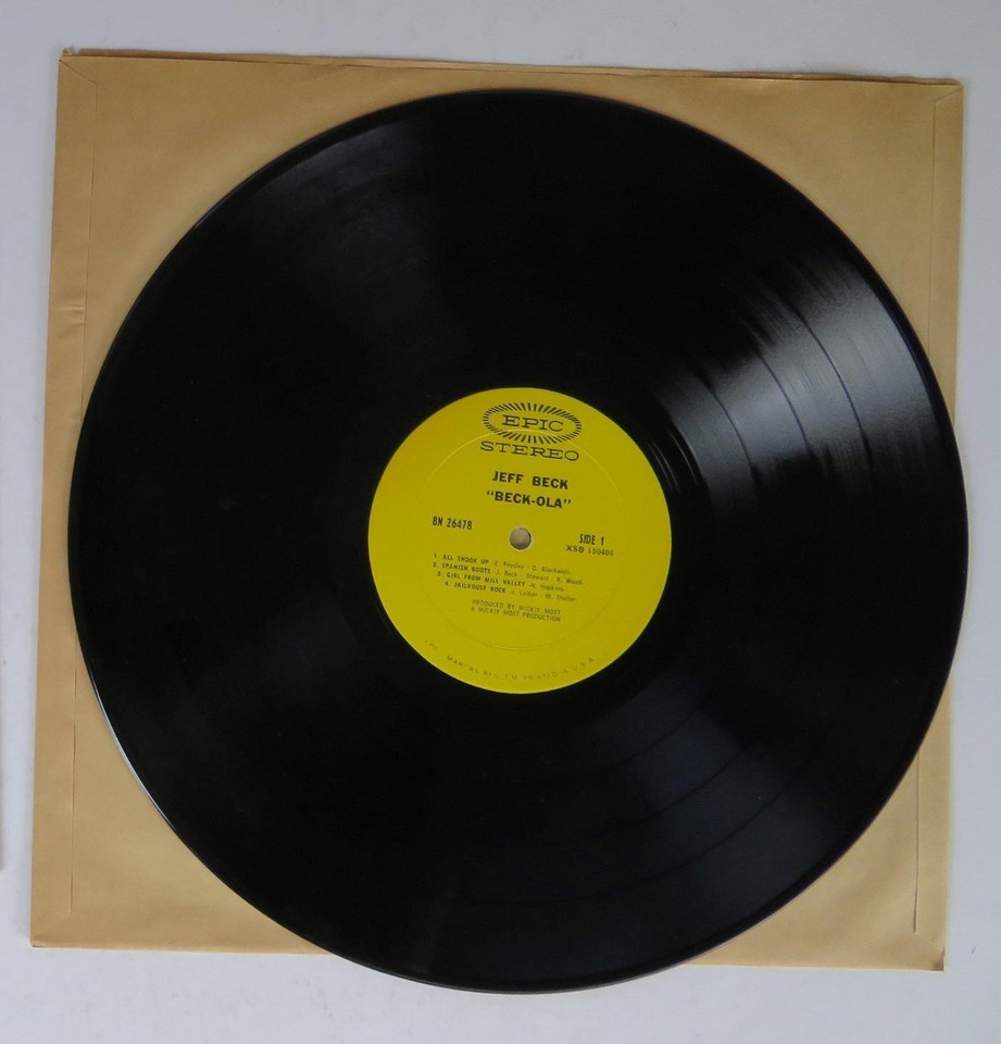 THE JEFF BECK GROUP & ROD STEWART Signed Autograph "Beck-Ola" Album ...