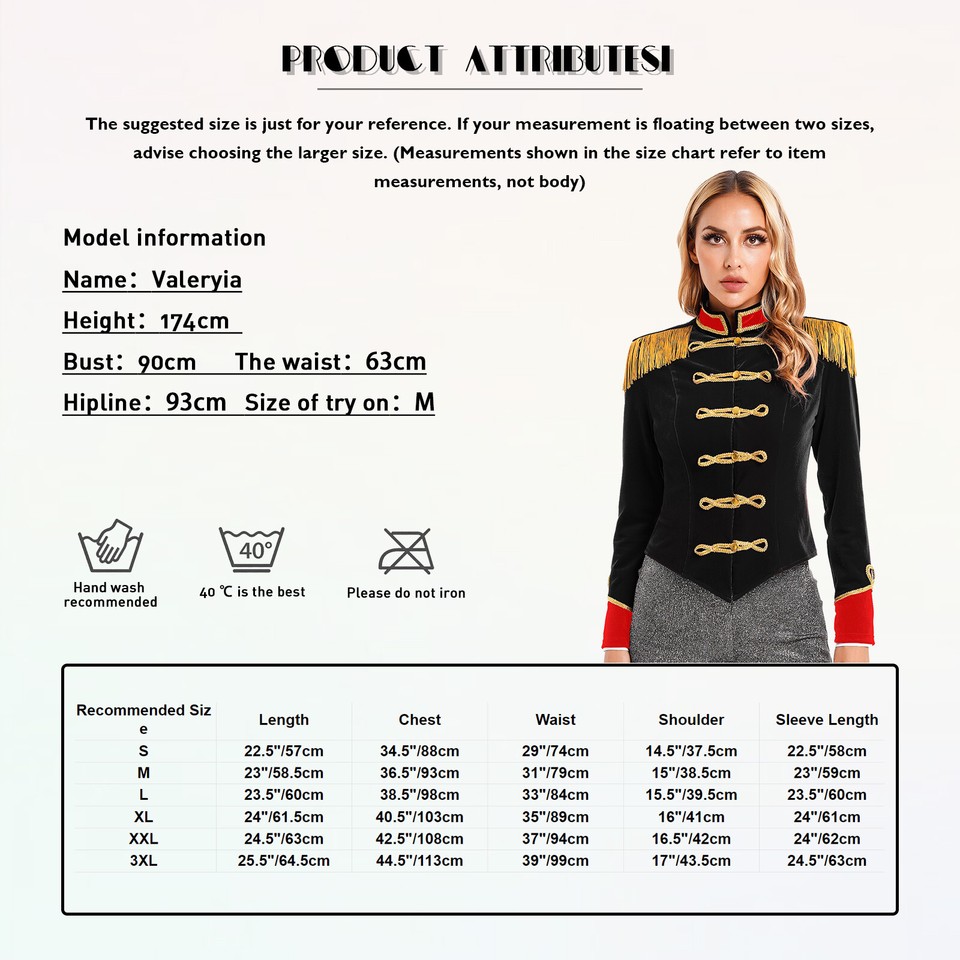 Women's Circus Ringmaster Jacket Velvet Victorian Coat Ringleader ...