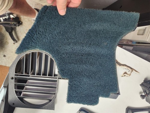 78-82 Corvette C3 Driver Interior Carpeted Kick Panel DARK BLUE LEFT ...