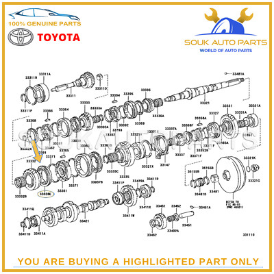 33038-37012 Genuine Toyota RING SET, SYNCHRONIZER, NO.2 3303837012 OEM ...